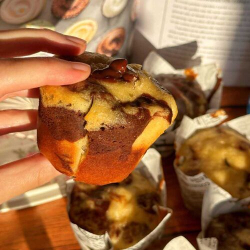 Bakery-Style Marble Muffins - The Fairy Who Bakes